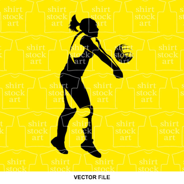 Volleyball Player Abstract – T Shirt Stock Art